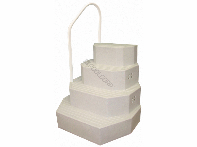 POOL360 - GRANITE 1-HANDRAIL KING ABOVE GROUND POOL STEPS LARGE