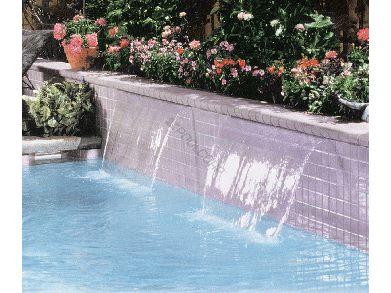 POOL360 - 3'X6" LIP CLEAR SHEER DESCENT WATERFALL